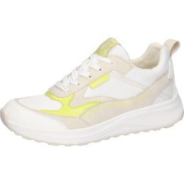 Waldl&auml;ufer WALDL&Auml;UFER Damen Sneaker "H-LAILA", Gr. 6, beige, Synthetik, Textil, Schuhe, Keilsneaker, Komfortschuh in veganer Verarbeitung, H-Weite