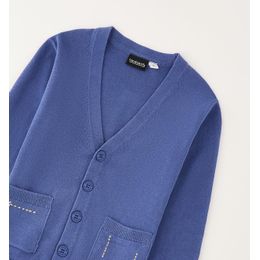 sarabanda Jungen Cardigan "BABY BOY KNITWEAR", blau, Gr. 116, 100% Baumwolle, Strickjacken