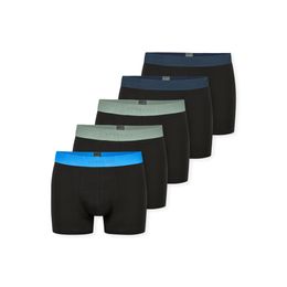 Schiesser Herren Boxershorts "95/5 Multipacks", Gr. 9, bunt, Single Jersey, Obermaterial: 95% Baumwolle, 5% Elasthan, unifarben mit Farbeinsatz,