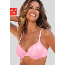 Lascana Damen Schalen-BH "T-Shirt-BH, B&uuml;gel-BH, Ela - perfect basic", Gr. 85, rosa, Microtouch, Obermaterial: 82% Polyamid (TACTEL), 18% Elasthan