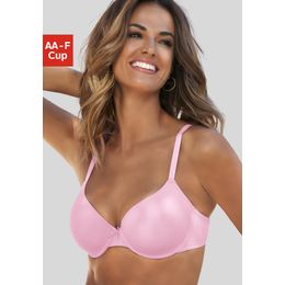 Lascana Damen Schalen-BH "T-Shirt-BH, B&uuml;gel-BH, Ela - perfect basic", Gr. 90, rosa, Microtouch, Obermaterial: 82% Polyamid (TACTEL), 18% Elasthan