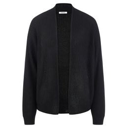 Peter Hahn - Strickjacke aus Seide und Kaschmir, schwarz, Gr. 46 / L - Seide