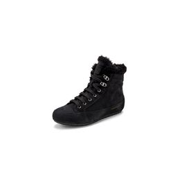 Candice Cooper - Schn&uuml;r-Stiefelette Vancouver Fur, schwarz, Gr. 43 - Leder