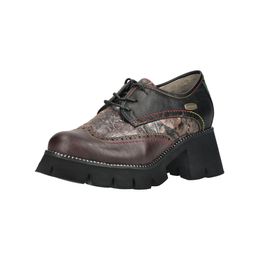 Laura Vita Damen Schn&uuml;rschuh "Laura Vita Halbschuhe Leder/Textil", Gr. 39, braun, Leder, Textil, Schuhe