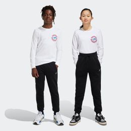 M&auml;dchen Sporthose "PANTS", schwarz, Gr. 164, adidas originals, Obermaterial: 70% Baumwolle, 30% Polyester, Hosen, f&uuml;r Kinder, mit Kordelverschluss,