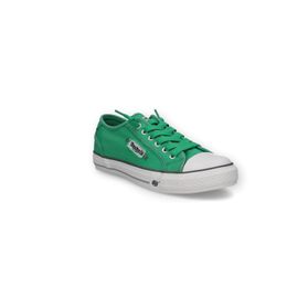 Damen Slip-On Sneaker, Dockers by Gerli, Gr. 43, gr&uuml;n, Textil, Schuhe, Sneaker, Schlupfschuh, Freizeitschuh mit Zierschn&uuml;rung