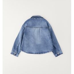 IDO M&auml;dchen Outdoorjacke "BABY GIRL JACKET", blau, Gr. 122, 88% Baumwolle, 10% Polyester, 2% Elasthan, Jacken
