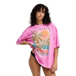 Billabong Damen T-Shirt "Feel The Heat", pink, Gr. XS, Obermaterial: 100% Baumwolle., Shirts