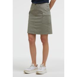 SOCCX Damen Cargorock, grau, Gr. XS, unifarben, Popeline, Material: 98% Baumwolle, 2% Elasthan, R&ouml;cke, mit Taschen