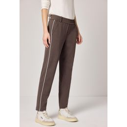 Street One Damen Stoffhose, braun, Gr. 38, unifarben, Stoff, 50% Polyester, 46% Baumwolle, 4% Elasthan, Hosen, im Loose Fit