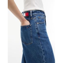 Tommy Jeans Damen High-waist-Jeans "CLAIRE HR WIDE BJ4133", blau, Gr. 26, unifarben, Denim/Jeans, Obermaterial: 99% Baumwolle, 1% Elasthan, Jeans,