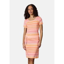 Ragwear Damen Minikleid "Baomi Print YOUMODO"pfirsich, Gr. XXL, Sweatware, Material: 100% Baumwolle, Kleider, Gemustertes kurzes Sommerkleid mit