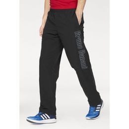 Bruno Banani Herren Sporthose, schwarz, Gr. L, bedruckt, Obermaterial: 100% Polyester. Futter: 100% Polyester, Hosen, mit verstellbarem Hosensaum