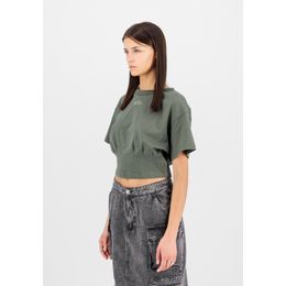 Damen T-Shirt "Waisted T-Shirt W", gr&uuml;n, Gr. M, Alpha Industries, Obermaterial: 100% Baumwolle, Shirts