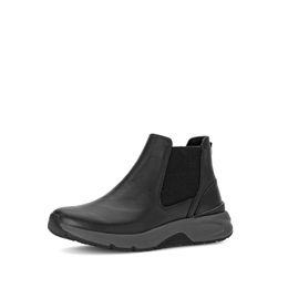 ROLLINGSOFT Damen Chelseaboots, Gr. 40,5, schwarz, Kalbsleder, unifarben, Schuhe, Keilabsatz, High Top-Sneaker mit Stretcheinsatz an der Au&szlig;enseite