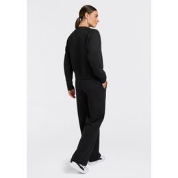 Puma Damen Trainingsanzug "LOUNGEWEAR STANDARD SWEAT SUITT FL CL", schwarz, Gr. XL, unifarben, Fleece, Obermaterial: 66% Baumwolle, 34% Polyester,