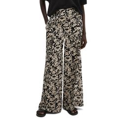 Marc O'Polo MARC O'POLO Damen Chinohose "aus bedrucktem Viskose-Twill", beige, Gr. 46, bedruckt, Twill, Obermaterial: 100% Viskose, Hosen