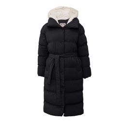 Cipo & Baxx CIPO & BAXX Damen Wintermantel "Cipo & Baxx Winterjacke WM145", schwarz, Gr. L, uni, Obermaterial: 100% Polyester PES., M&auml;ntel, mit G&uuml;rtel und Kapuze