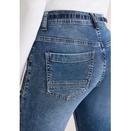 Cecil Damen Comfort-fit-Jeansmid blau used wash, Gr. 36, unifarben, Jeans, Obermaterial: 86% Baumwolle, 12% Polyester, 2% Elasthan. G&uuml;rtel: 86%