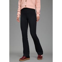 Flashlights Damen Bootcuthose, schwarz, Basic, Gr. 34, unifarben, Sweatware, Obermaterial: 95% Baumwolle, 5% Elasthan, Hosen, aus elastischem jersey