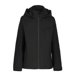 Icepeak Jungen Outdoorjacke "Icepeak Softshell jacke Keller Jr", schwarz, Gr. 128, Stoff, 100% Polyester, Jacken