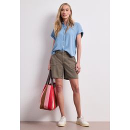 Street One Damen Shorts, gr&uuml;n, Gr. 30, unifarben, Denim/Jeans, Obermaterial: 56% Lyocell, 22% Polyester, 19% Viskose, 3% Elasthan, Hosen,