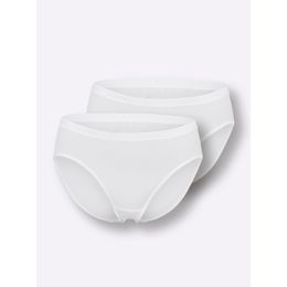 Mey Damen Jazz-Pants Slips, Gr. 46, wei&szlig;, 97% Baumwolle, 3% Elasthan, Futter:100% Baumwolle, Unterhosen