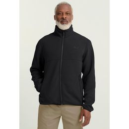 Jack Wolfskin Herren Fleecejacke "LITE CURL FZ M", schwarz, Gr. L, Obermaterial: 100% POLYESTER. Futter: 100% POLYESTER, Jacken, Sherpa-Fleecejacke,