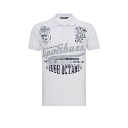Cipo & Baxx CIPO & BAXX Herren T-Shirt "CT794", wei&szlig;, Gr. L, Obermaterial: 95% Baumwolle CO. 5% Elasthan EL., Shirts, Markanten Schriftz&uuml;ge