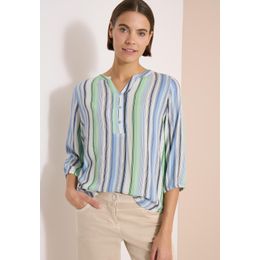Cecil Damen Klassische Bluse, bunt, Gr. XL, gestreift, Stoff, 100% Viskose, Blusen, aus softer Viskose