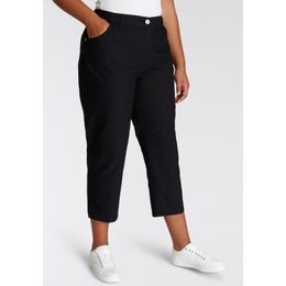 KjBRAND Damen Caprihose "Betty 7/8", schwarz, Gr. 50, Web, Obermaterial: 60% Baumwolle, 37% Polyamid, 3% Elasthan, Hosen, Sommerhose