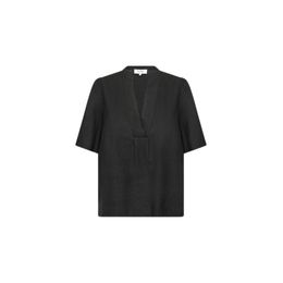 Levete Room Damen Blusentop "Levete Room Shirt LR-NAJA", schwarz, Gr. S, Obermaterial: 55% Leinen, 45% Viskose, Blusen