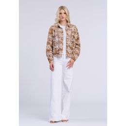 Freaky Nation Damen Blouson "Flower Star-FN", braun, Gr. L, Oberstoff: 100% Polyester, Jacken