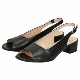 Sioux Damen Sandale "Zippora", Gr. 36, schwarz, Obermaterial: 100% Kalbsleder CAL. 100% Gummi rubber., Schuhe