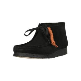 Clarks Herren Schn&uuml;rschuh "Wallabee Boot", Gr. 42schwarz, Leder, Schuhe, mit atmungsaktiver Eigenschaft