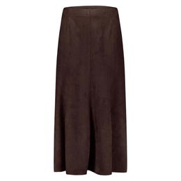 Zero Damen Midirock "Damen kn&ouml;chellang", braun, Gr. 40, Obermaterial: 95% Polyester, 5% Elasthan, R&ouml;cke, Material