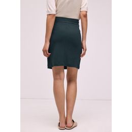 Street One Damen Minirockdeep bound gr&uuml;n, Gr. 44, unifarben, Stoff, 85% Viskose, 13% Polyester, 2% Elasthan, R&ouml;cke, Middle Waist