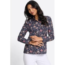 Classic Basics Damen Poloshirt "Poloshirt", bunt, Gr. 50, gebl&uuml;mt, gemustert, mehrfarbig, 100% Baumwolle, Shirts