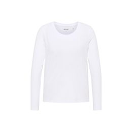 Mustang Damen Longsleeve "Longsleeve Style Elly 1er Pack", wei&szlig;, Gr. M, Obermaterial: 100% Baumwolle CO., Shirts