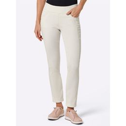 Damen Schlupfjeans, beige, Gr. 20, CREATION L PREMIUM, unifarben, 63% Baumwolle, 35% Lyocell, 2% Elasthan, Jeans