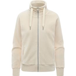 Ragwear Damen Sweatjacke "Ronette Cordy", beige, Gr. XXXL, Sweatware, Material: 76% Baumwolle, 20% Polyester, 4% Polyester, Sweatjacken, Zip-Jacke