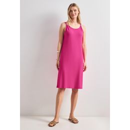 Street One Damen Midikleid, pink, Gr. 46, unifarben, Stoff, 95% Viskose, 5% Elasthan, Kleider, aus Viskose