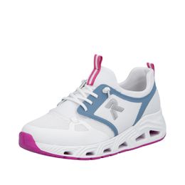 Rieker Damen Slip-On Sneaker, Gr. 39, pink, Synthetik, Textil, unifarben mit Farbeinsatz, Schuhe, Schlupfschuh, Freizeitschuh, Schn&uuml;rschuh mit