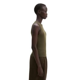 Marc O'Polo MARC O'POLO Damen T-Shirt "mit TENCEL Modal"mossy earth, Gr. XS, unifarben, Obermaterial: 50% Modal, 50% Baumwolle, Shirts