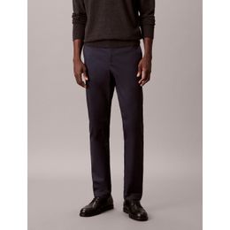 Calvin Klein Herren Chinohose "SLIM SATEEN CHINO TROUSER", blau, Gr. 38, unifarben, Web, Obermaterial: 97% Baumwolle, 3% Elasthan, Hosen, slim fit
