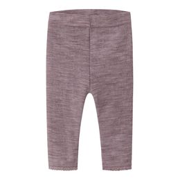 name it M&auml;dchen Leggings "NBFWANG WOOL NEEDLE LEGGING SOLID NOOS"toadstool, Gr. 80, unifarben, Strick, Obermaterial: 100% Wolle, Hosen, Wolle, slim