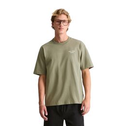 Marc O'Polo Herren T-Shirt "mit R&uuml;ckenprint", gr&uuml;n, Basic, Gr. XL, MARC O'POLO DENIM, unifarben, Obermaterial: 100% Baumwolle, Shirts