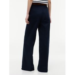 Tommy Hilfiger Damen Anzughose "CHINO DRESSING WIDE LEG", blau, Gr. 42, unifarben, Web, Obermaterial: 100% Baumwolle. Futter: 100% Viskose, Hosen,