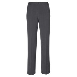 GOLDNER Damen Schlupfhose "Kurzgr&ouml;&szlig;e Professlanhose mit Zierteil", grau, Gr. 19, Obermaterial: 62% Polyester PES. 32% Viskose CV. 6% Elasthan EL.,