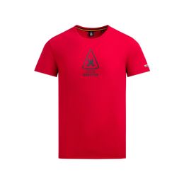 Gaastra Herren Rundhalsshirtcore rot, Gr. S, bedruckt, Web, Material: 97% Baumwolle, 3% Elasthan, Shirts, mit Kontrastn&auml;hten